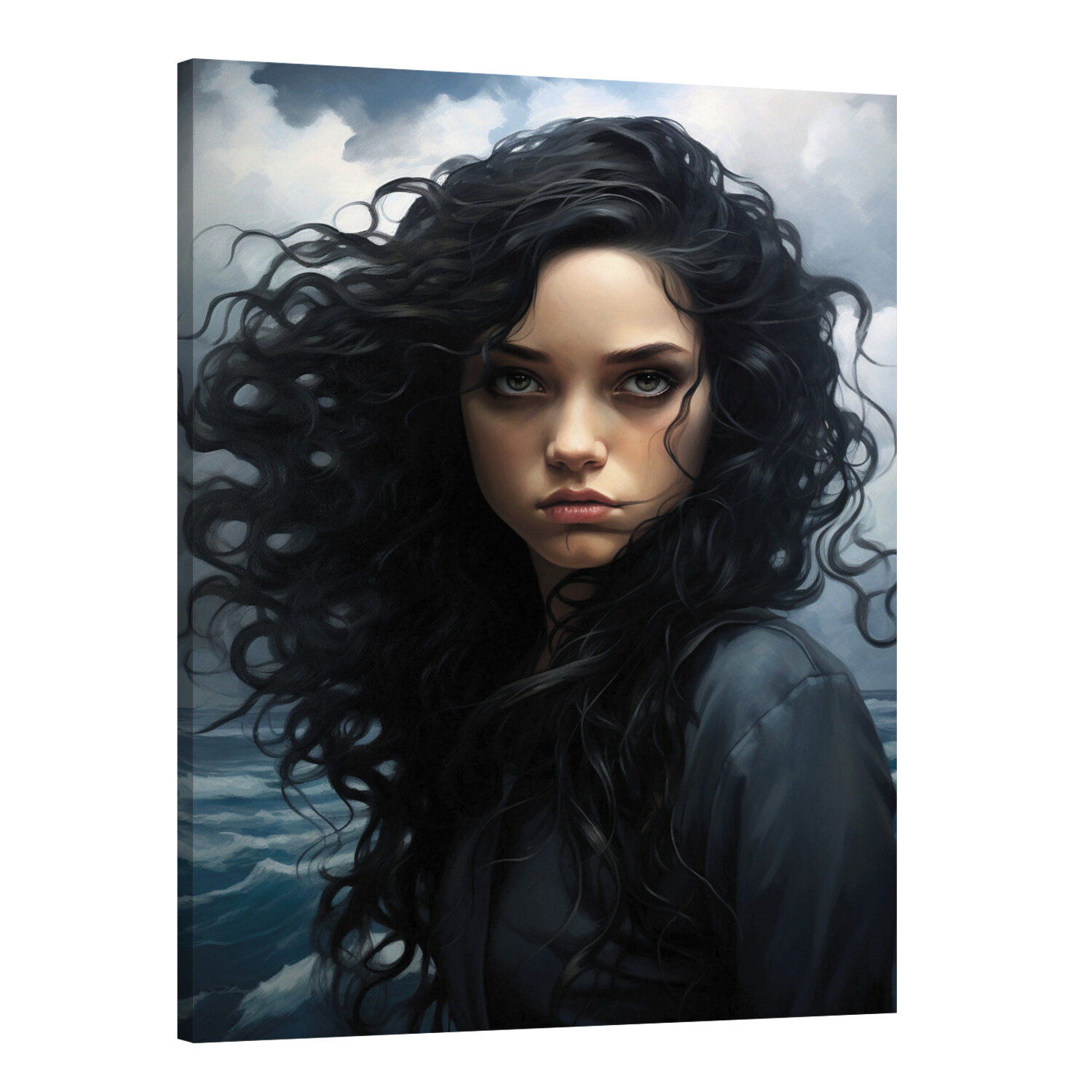 Интерьерная картина 50х70 "Девушка и море"