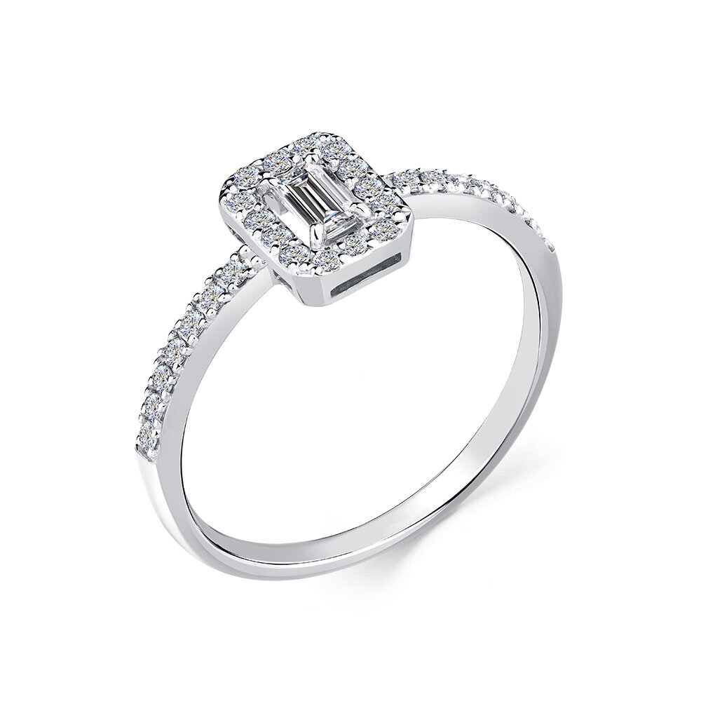 Кольцо, белое золото, 585 проба, бриллиант