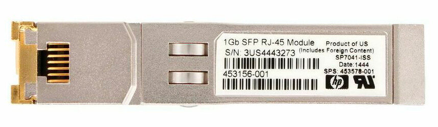 Трансивер HPE 453156-001 BLc Virtual Connect 1Gb RJ-45 SFP Opt Kit