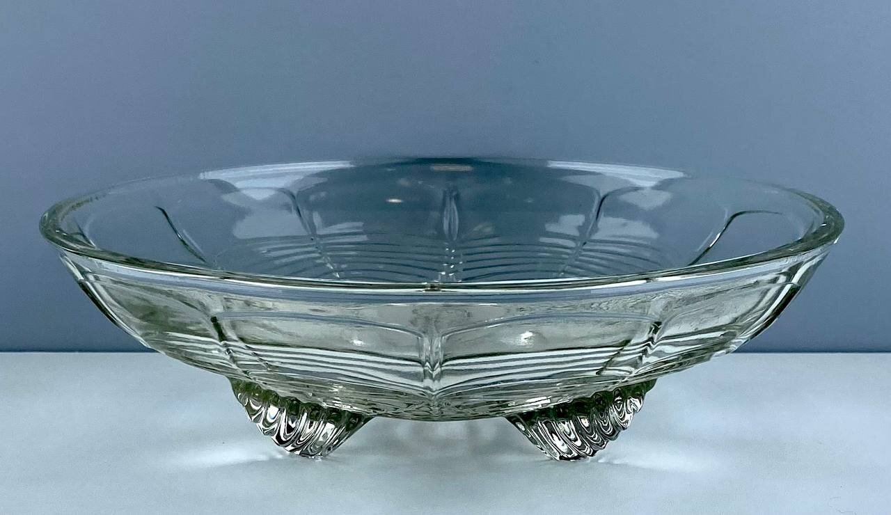 Винтажная фруктовница "Древесная". Стекло Уршельский стекольный з-д. СССР, 1960-е.