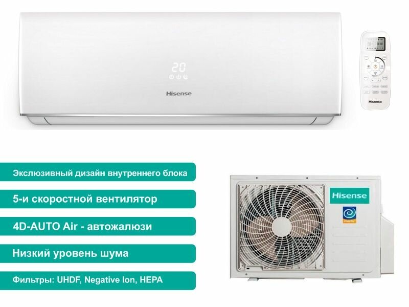 Кондиционер инверторный Hisense Smart DC AS-07UW4RYDDB00 (20м2)