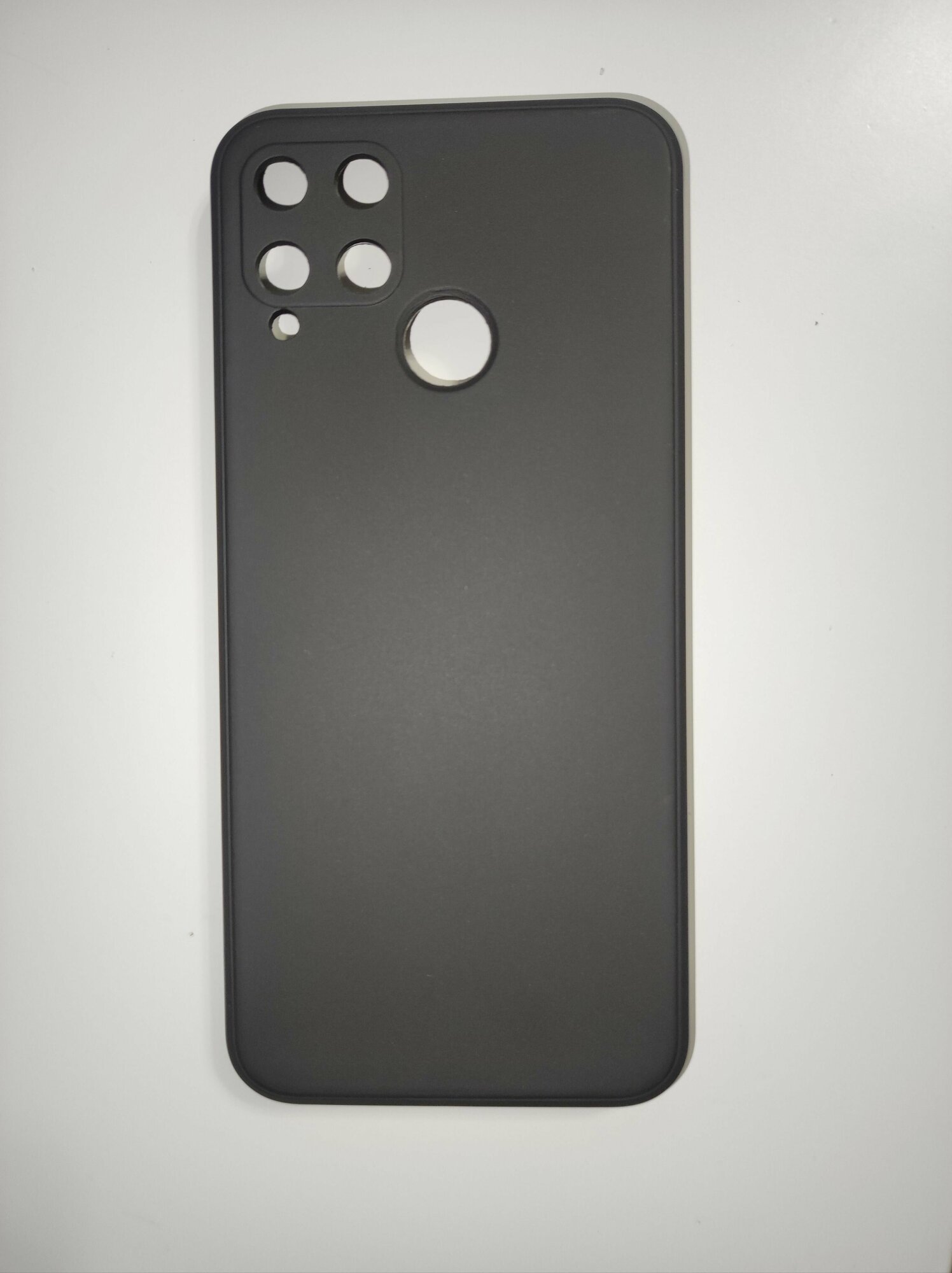 Realme C25S / c25 / C15 / C12 силиконовый чёрный чехол для реалми с25с, с25, с15, с12 бампер накладка с защитой камеры