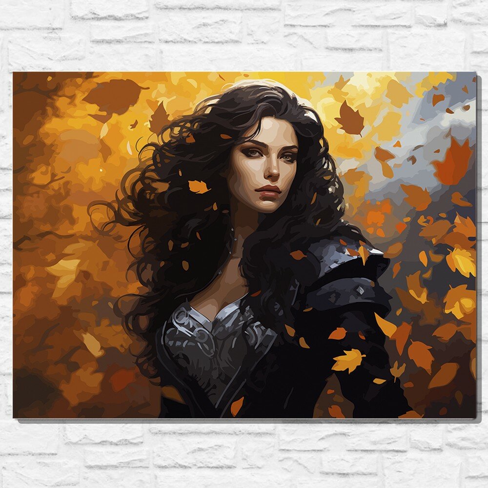 Картина по номерам на холсте игра Witcher 3 (Йеннифер, Ведьмак 3, PS, PC, XBOX, SWITCH) - 13735 Г 80x60