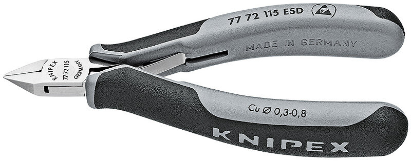 Кусачки боковые для электроники KNIPEX KN-7772115ESD