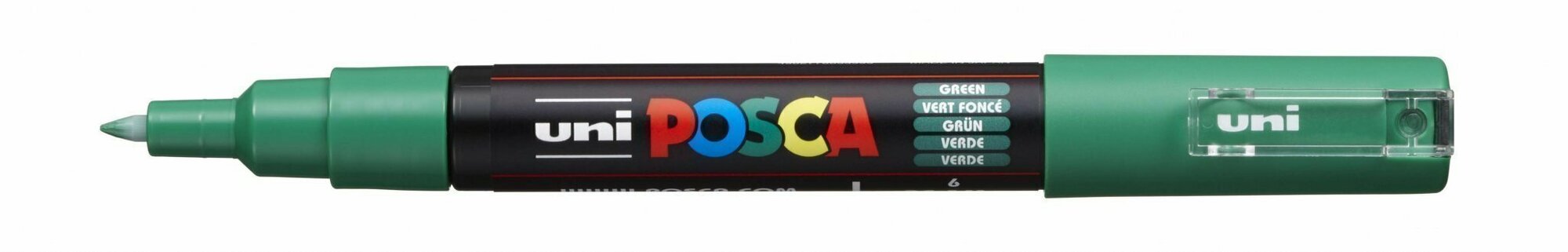 Маркер Uni POSCA PC-1M зелёный, 0.7 мм, пулевидный наконечник