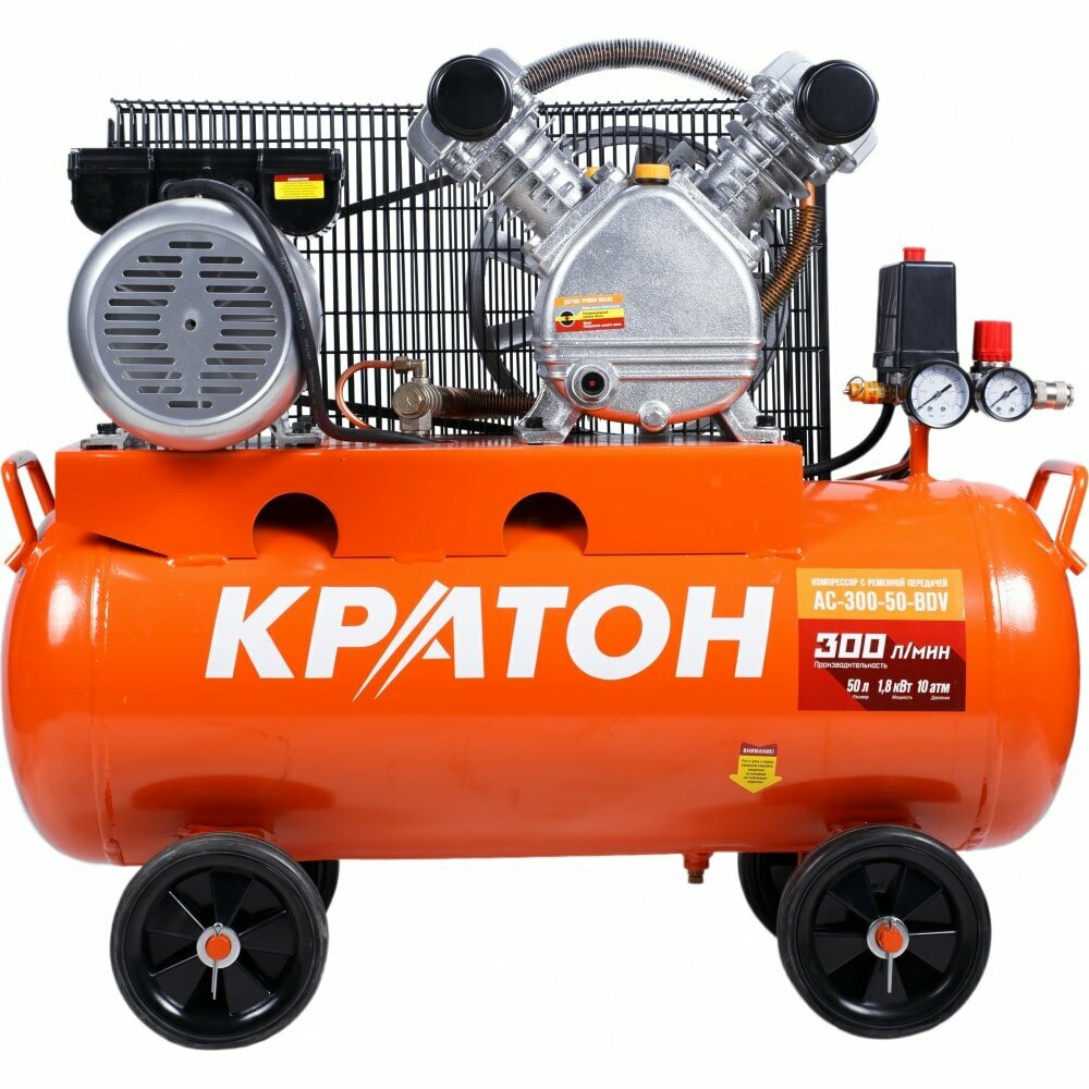 Масляный компрессор с ременным приводом Кратон AC-300-50-BDV 3 01 01 038, антикоррозийным покрытием