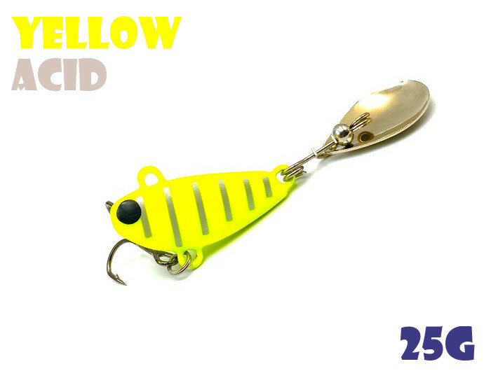 Блесна Тейл-Спиннер Uf-Studio Buzzet Bullet 25g #Yellow Acid