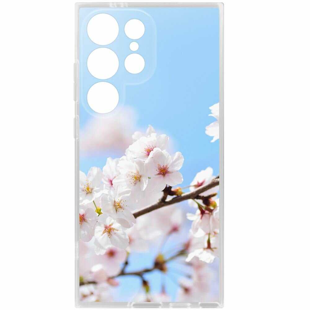 Чехол-накладка Krutoff Clear Case Цветение для Samsung Galaxy S24 Ultra