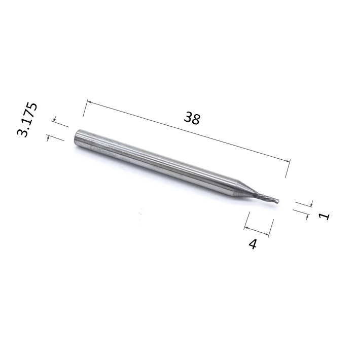 Фреза DJTOL A1LXD3.104 спиральная однозаходная стружка вниз (по акрилу (оргстеклу), дереву, композиту (АКП))