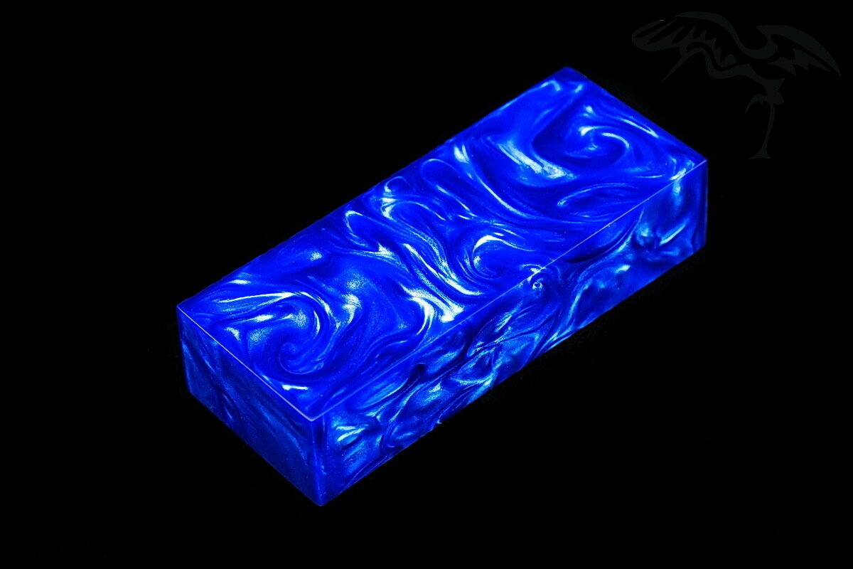 Акриловый брусок для рукояти Синий перламутр