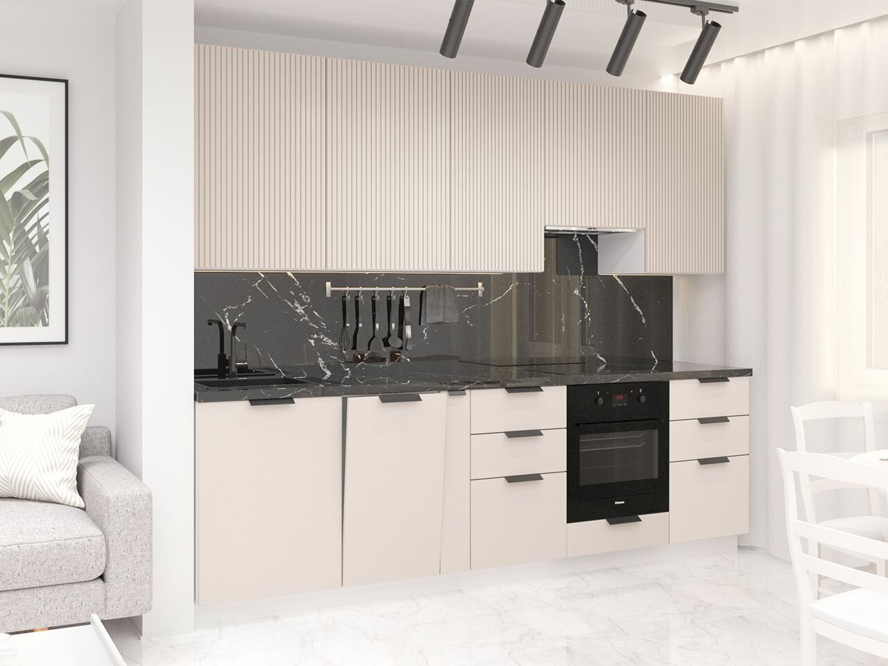 Кухонный гарнитур Евро Лайн Агат, 2800 мм