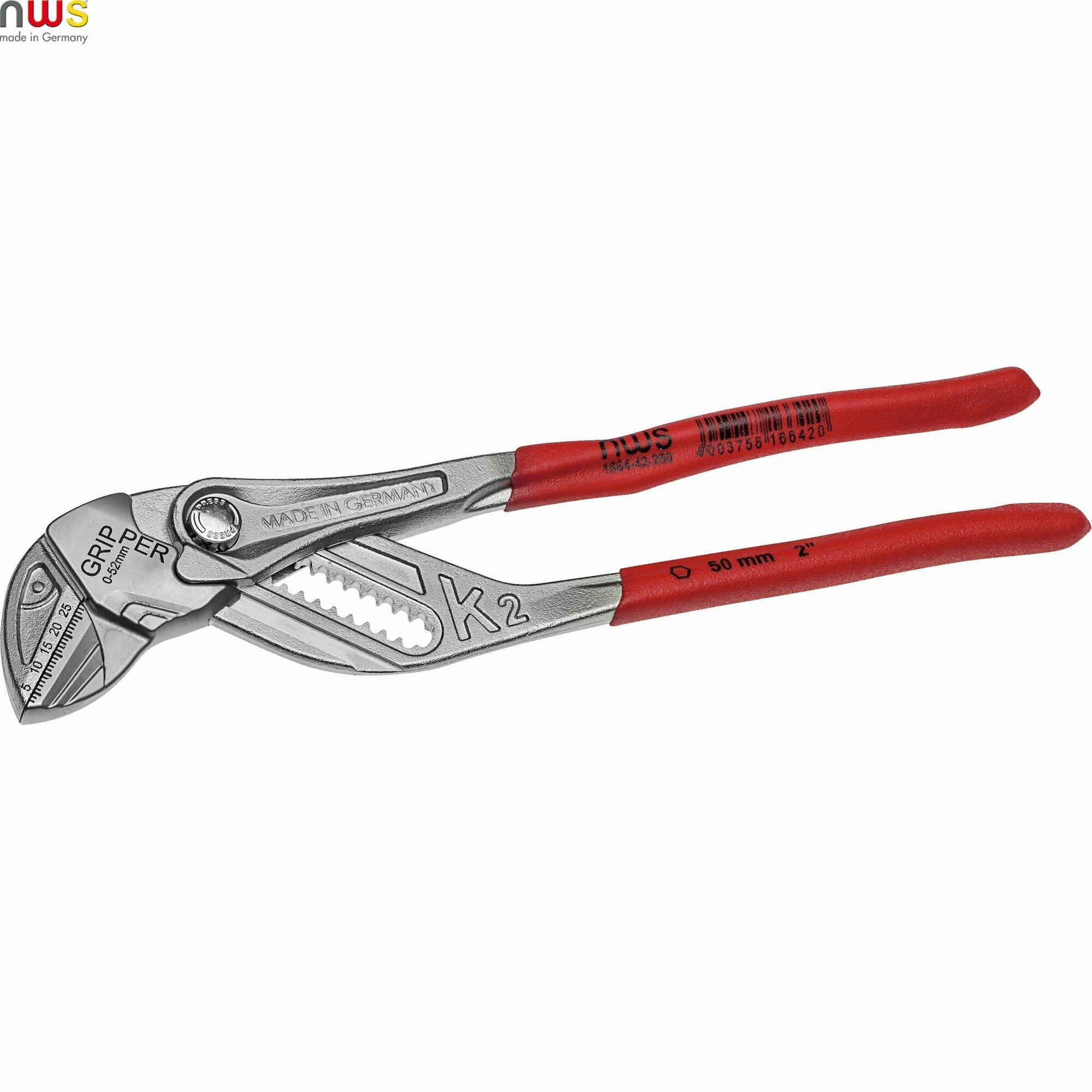 Клещи переставные-гаечный ключ NWS Gripper K2 Арт.1664-42-250