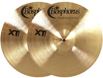 Cymbals Bosphorus Traditional XT Edition Hi-Hat XT14HH - 14 inch Traditional XT Edition Hi-Hat cymbals with enlarged bell and more focused click