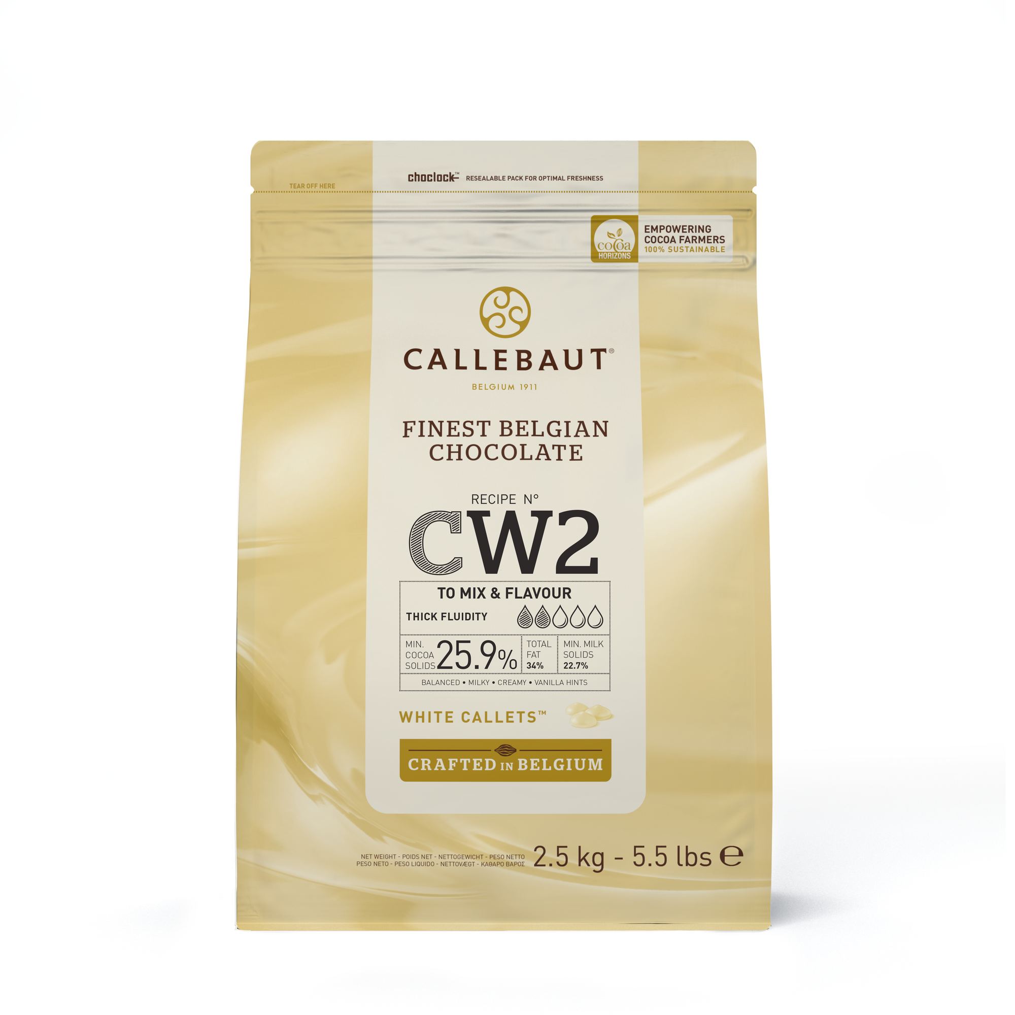 Белый шоколад Callebaut Recipe №CW2 (2,5 кг)