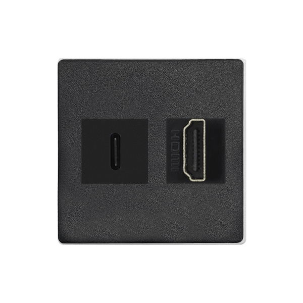 ABL 2T0010CH- Сдвоенный модуль подключения IMP с разъемами 1xHDMI, 1xUSB, тип C. Цвет черный.