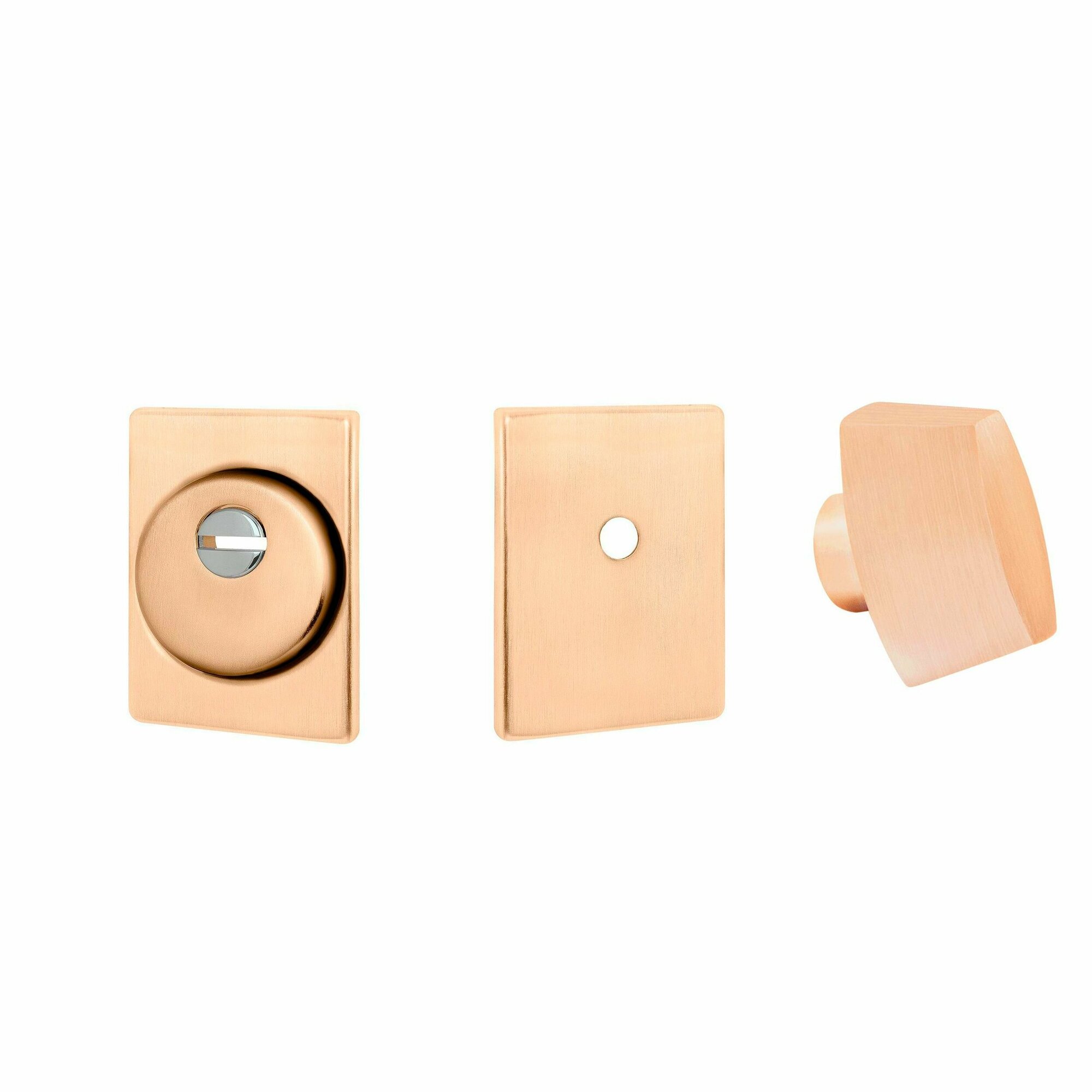 Комплект на входную дверь под шток Fuaro броненакладка 4286 RL, накладка ESC 486-O RL SSG сатинированное золото