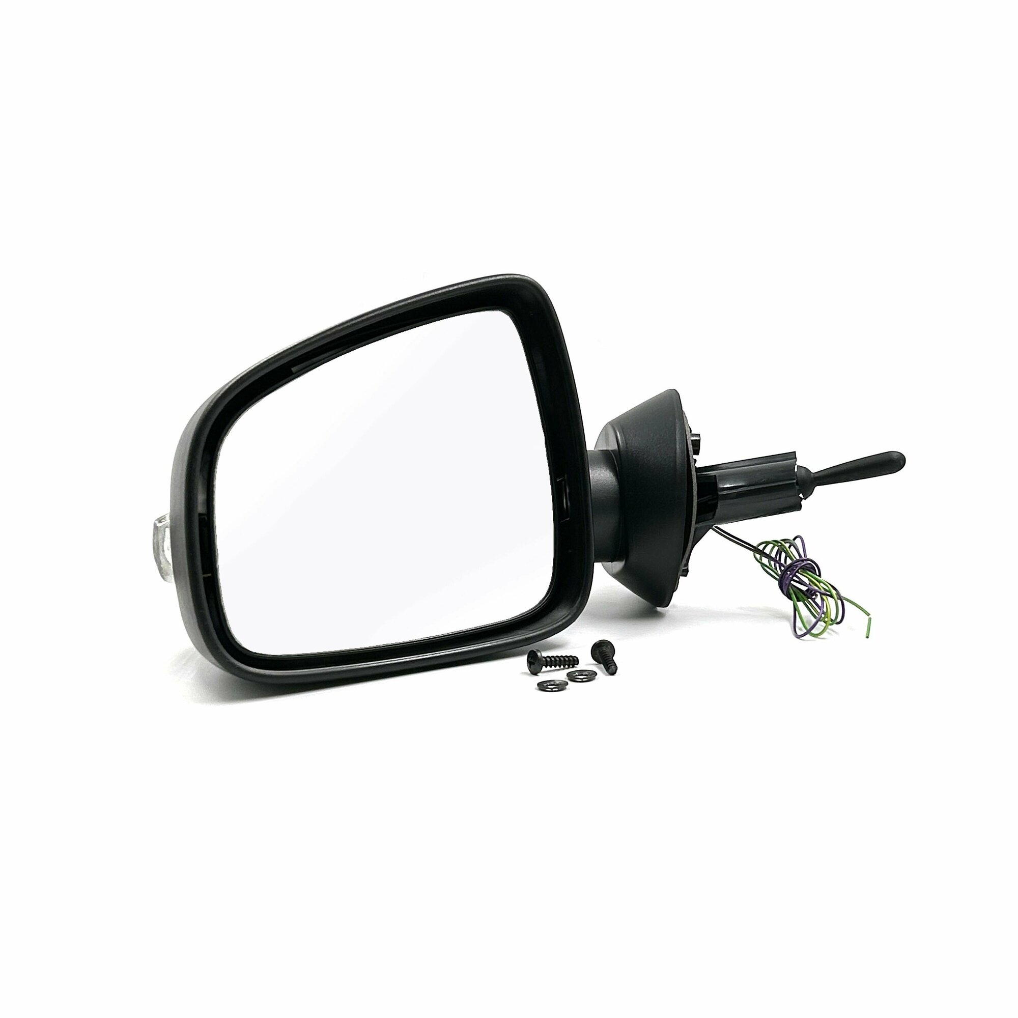 Зеркало заднего вида левое механическое с повторителем для а/м Lada Largus, Renault Logan, Duster, Sandero, Nissan Terrano - автоблик арт. R90.8201021 (101)