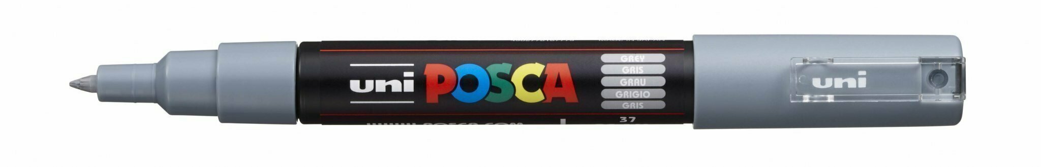 Маркер Uni POSCA PC-1M серый, 0.7 мм, цвет 37 1 шт