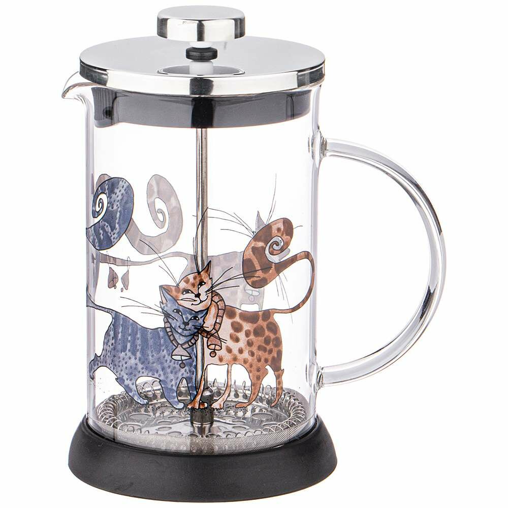 Френч-пресс agness котики 600 мл KSG-894-121