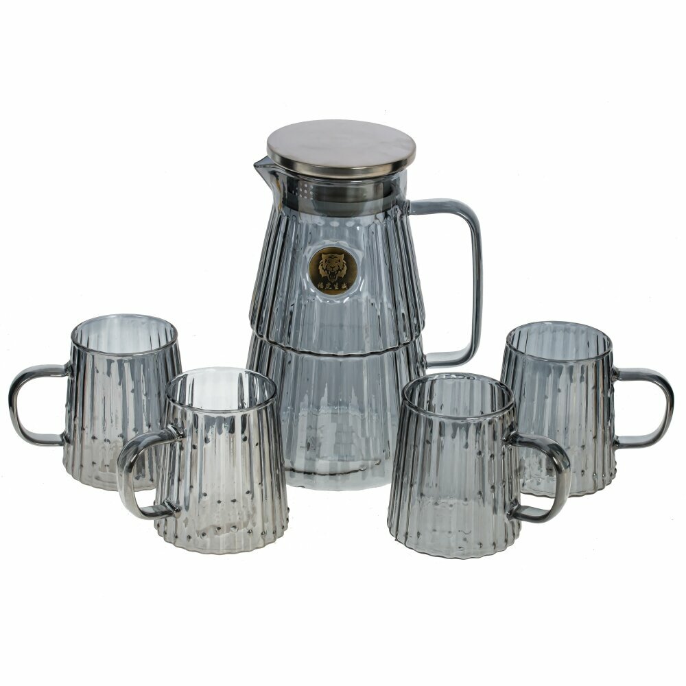 Набор из кувшина и 4-х кружек, 1400/350мл, 22х18х22 см KSM-785964