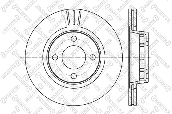 Диск торм. пер. Audi 80 1.6-1.9TDi <01 перед Stellox 6020-4740V-SX