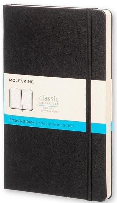 Moleskine QP066 Блокнот moleskine classic, large 130х210 мм, 240 стр, пунктир твердая обложка черный