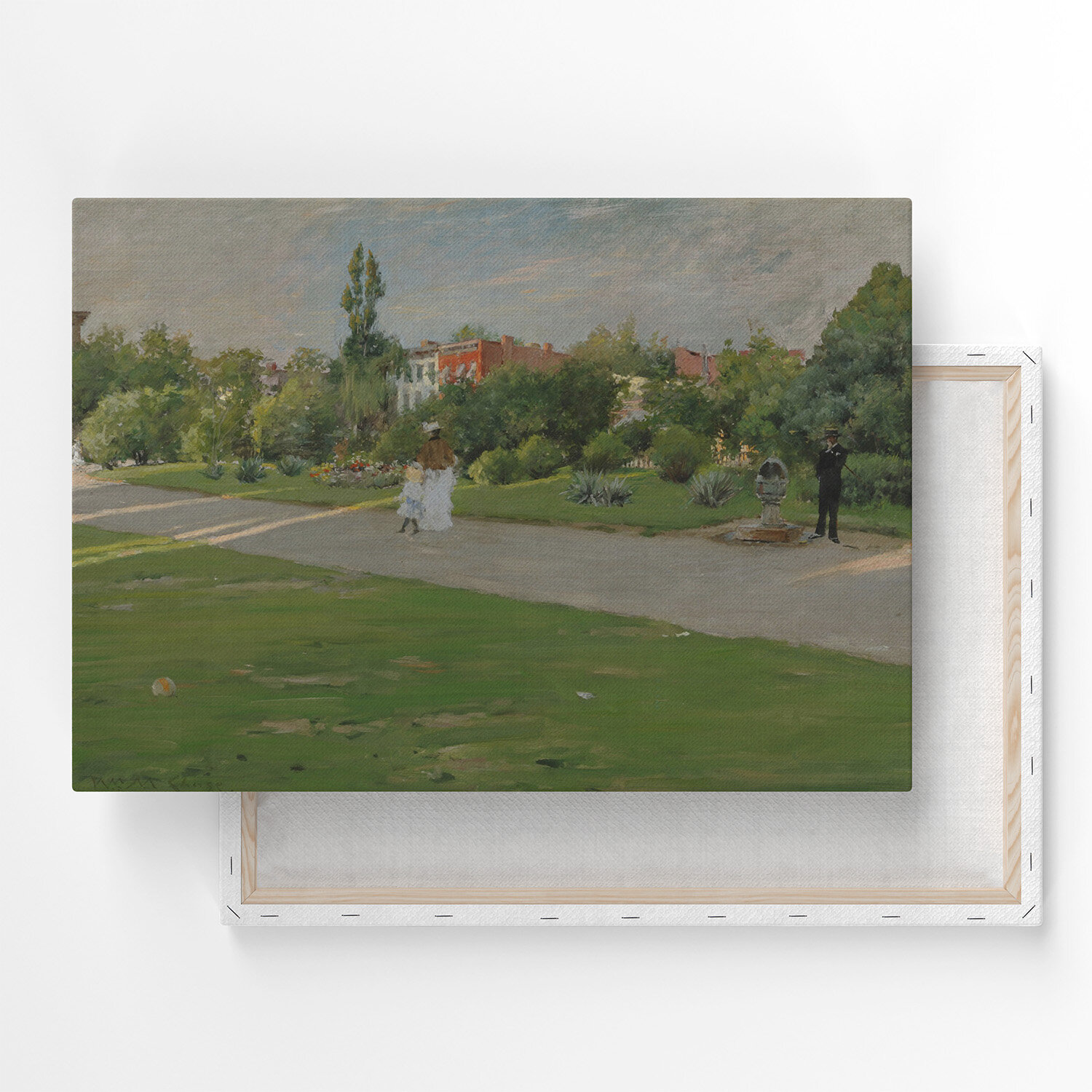 Картина на холсте, репродукция / Уильям Чейз - Park in Brooklyn / Размер 60 x 80 см