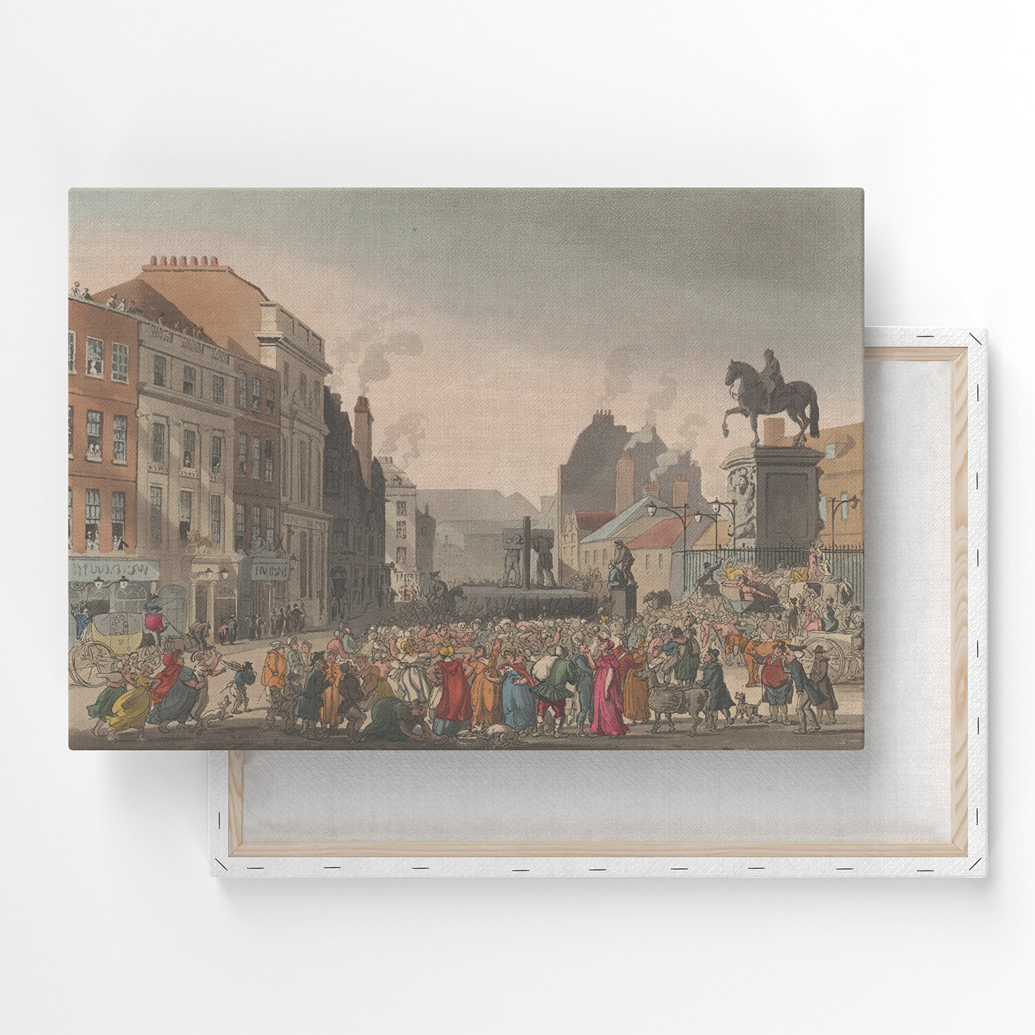 Картина на холсте, репродукция / Томас Роулендсон - Pillory, Charing Cross / Размер 60 x 80 см
