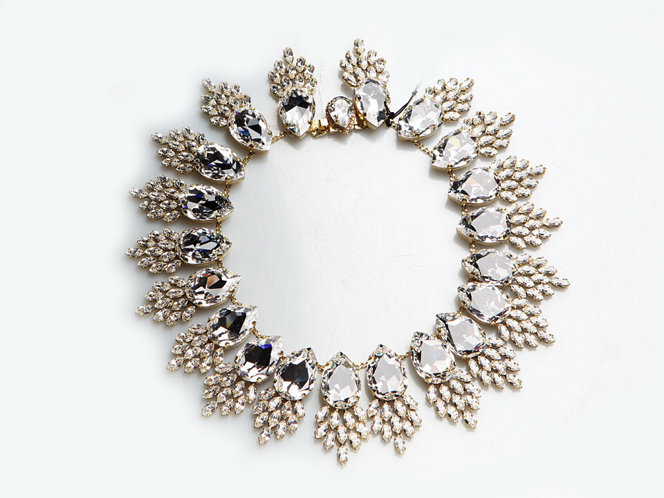 Колье Эстет, сталь, кристаллы Swarovski