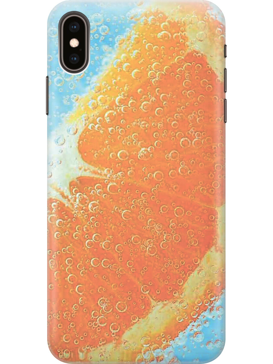 Силиконовый чехол на Apple iPhone XS Max / Эпл Айфон Икс Эс Макс с рисунком "Долька апельсина"