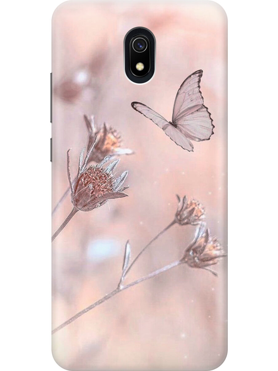 Силиконовый чехол на Xiaomi Redmi 8A, Сяоми Редми 8А с принтом "Бабочка"