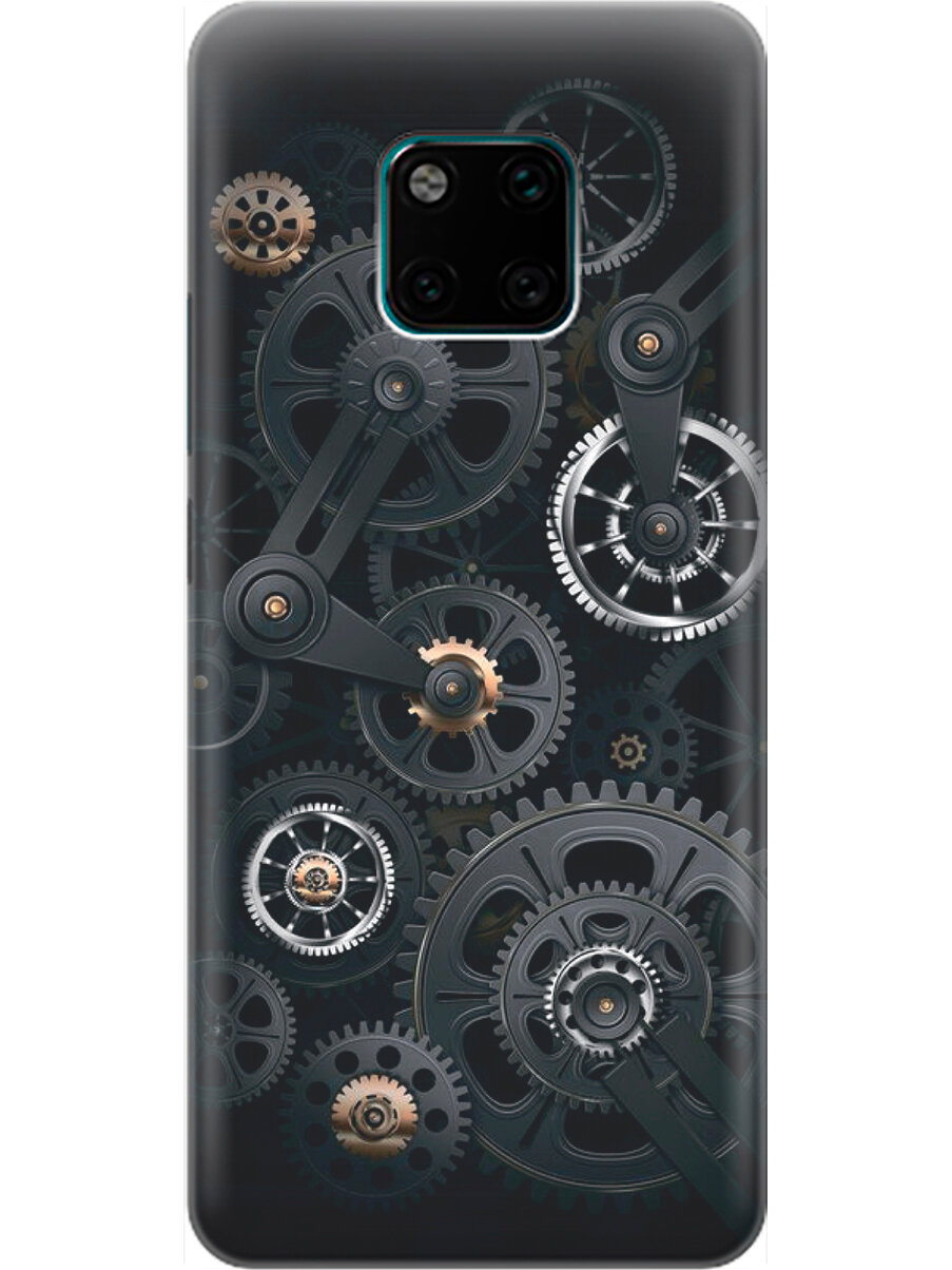 Силиконовый чехол на Huawei Mate 20 Pro, Хуавей Мейт 20 Про с принтом "Механизм"