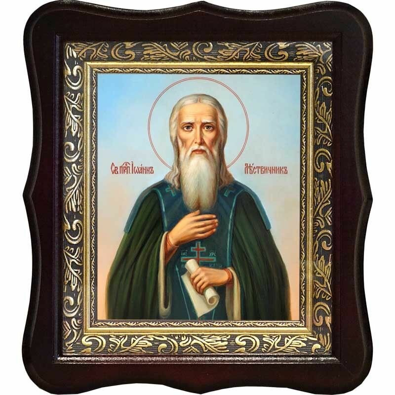 Иоанн Лествичник преподобный. Икона на холсте.