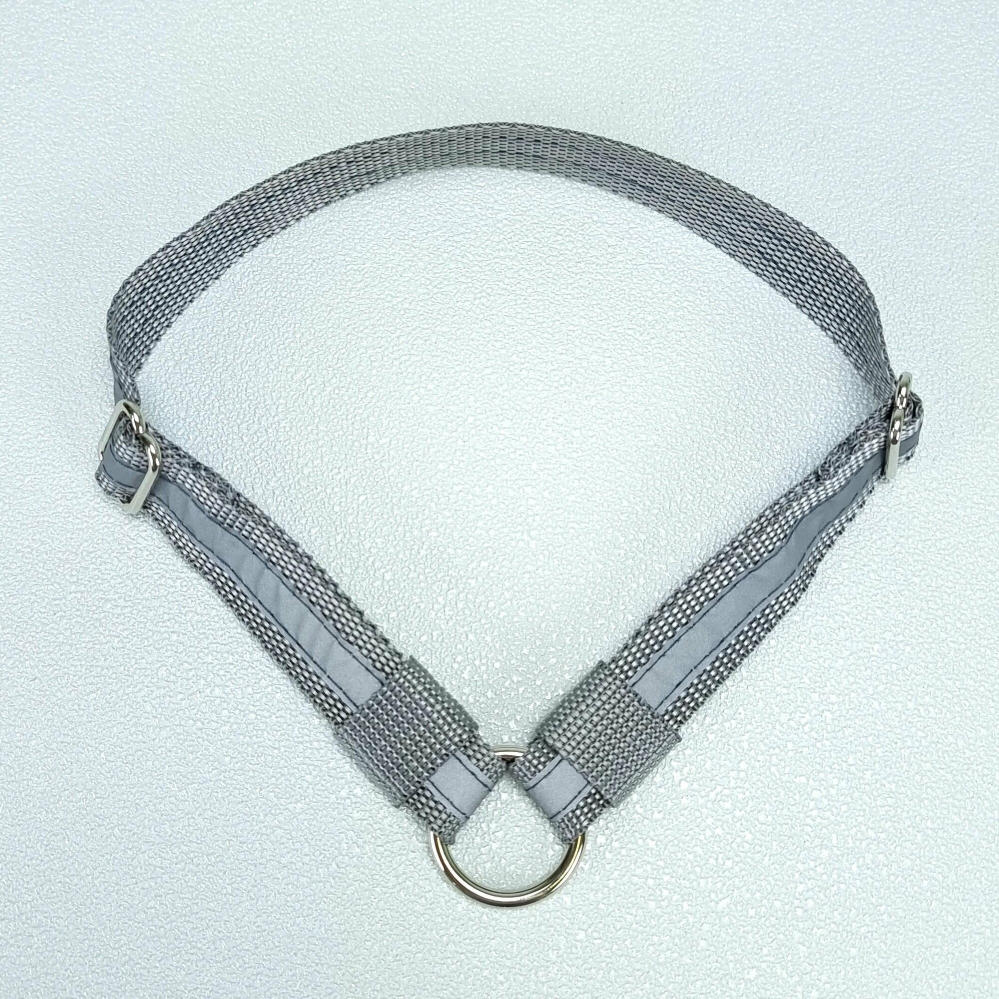 Ошейник шнурок для адресника, CORADOG ID collar, размер S, серый светоотражающий