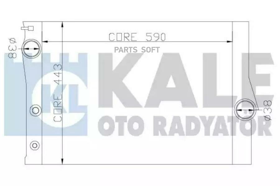 KALE 342235 Радиатор охлаждения для а/м BMW X5 (E70) (07-) 30d/3.0t AT паяный ()