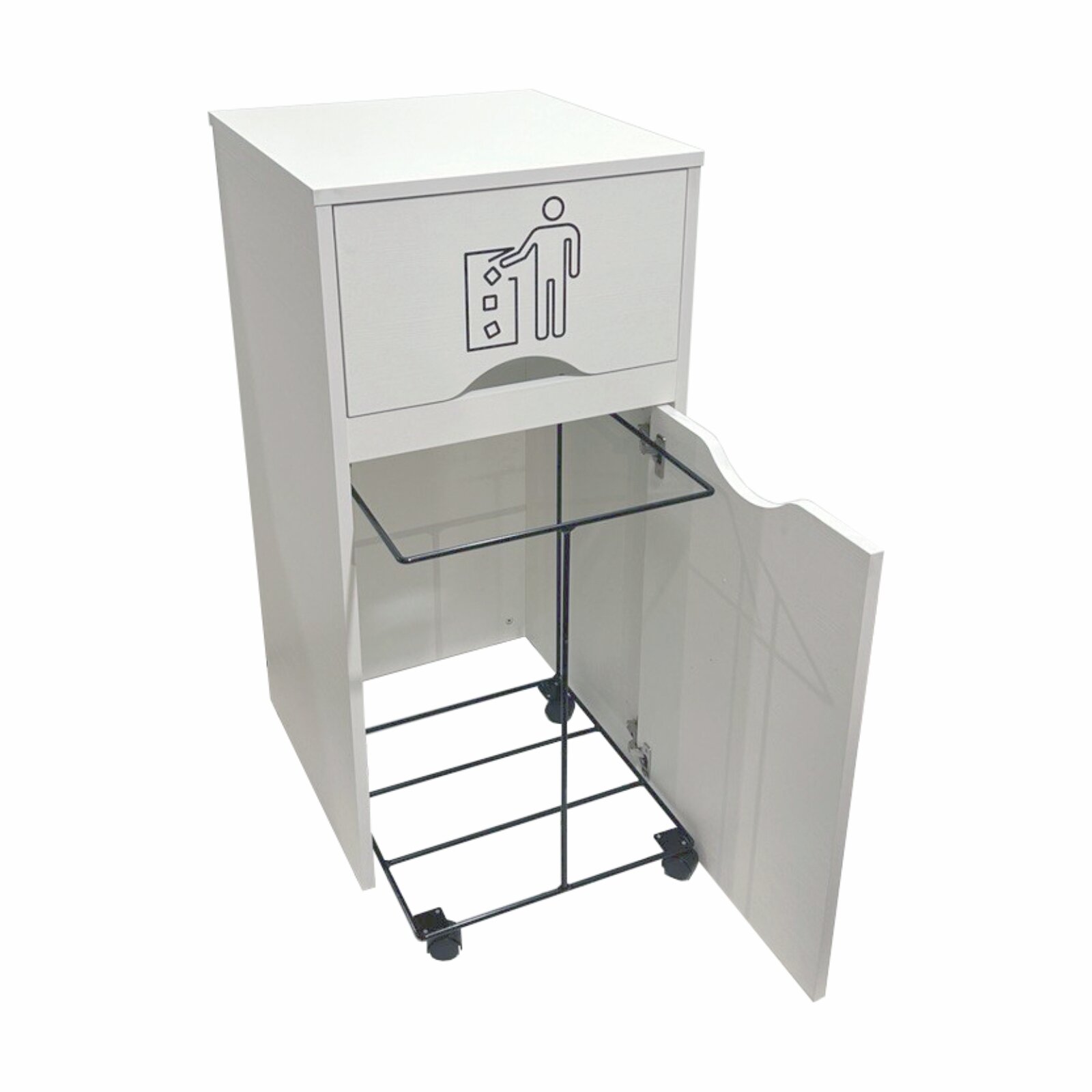 Мусорный контейнер (урна для фудкорта) Оди 1000 цвет Белый, объём 120 л