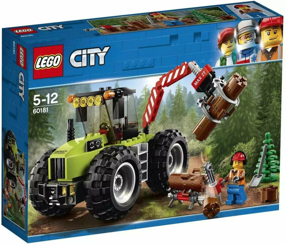 Конструктор LEGO CITY 60181 Лесной трактор, 174 детали, от 5 лет, 2018 год