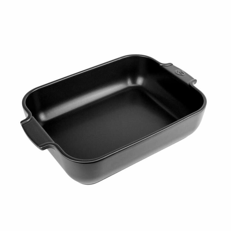 Peugeot Керамическая прямоугольная форма для запекания Satin Black 25 х 15.5 1.4 л черный (61517)