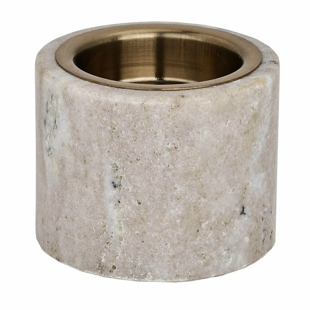 Подсвечник EGLO ROUYIN, мраморный, настольный, цвет бежевый/коричневый