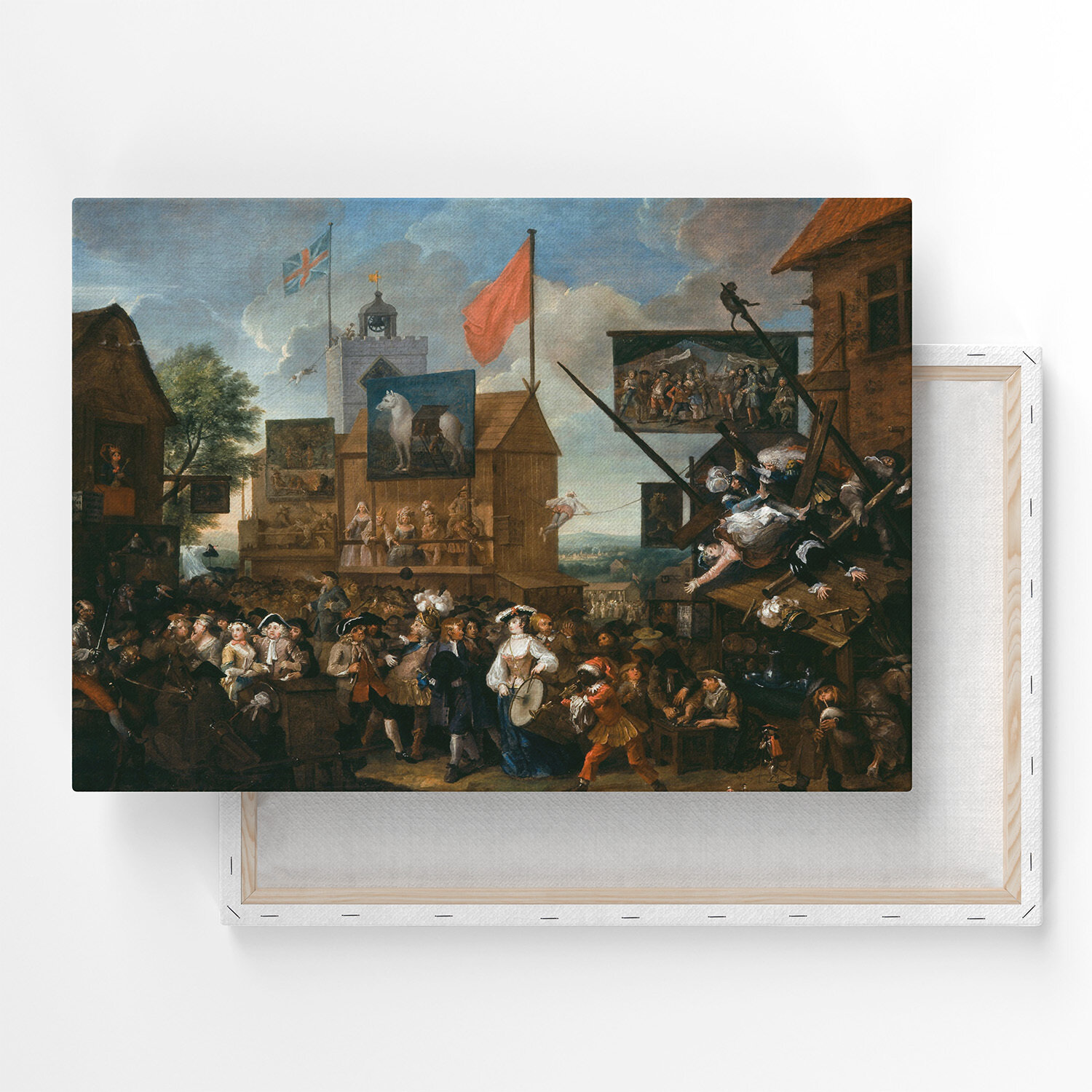 Картина на холсте, репродукция / Уильям Хогарт - Southwark Fair / Размер 80 x 106 см