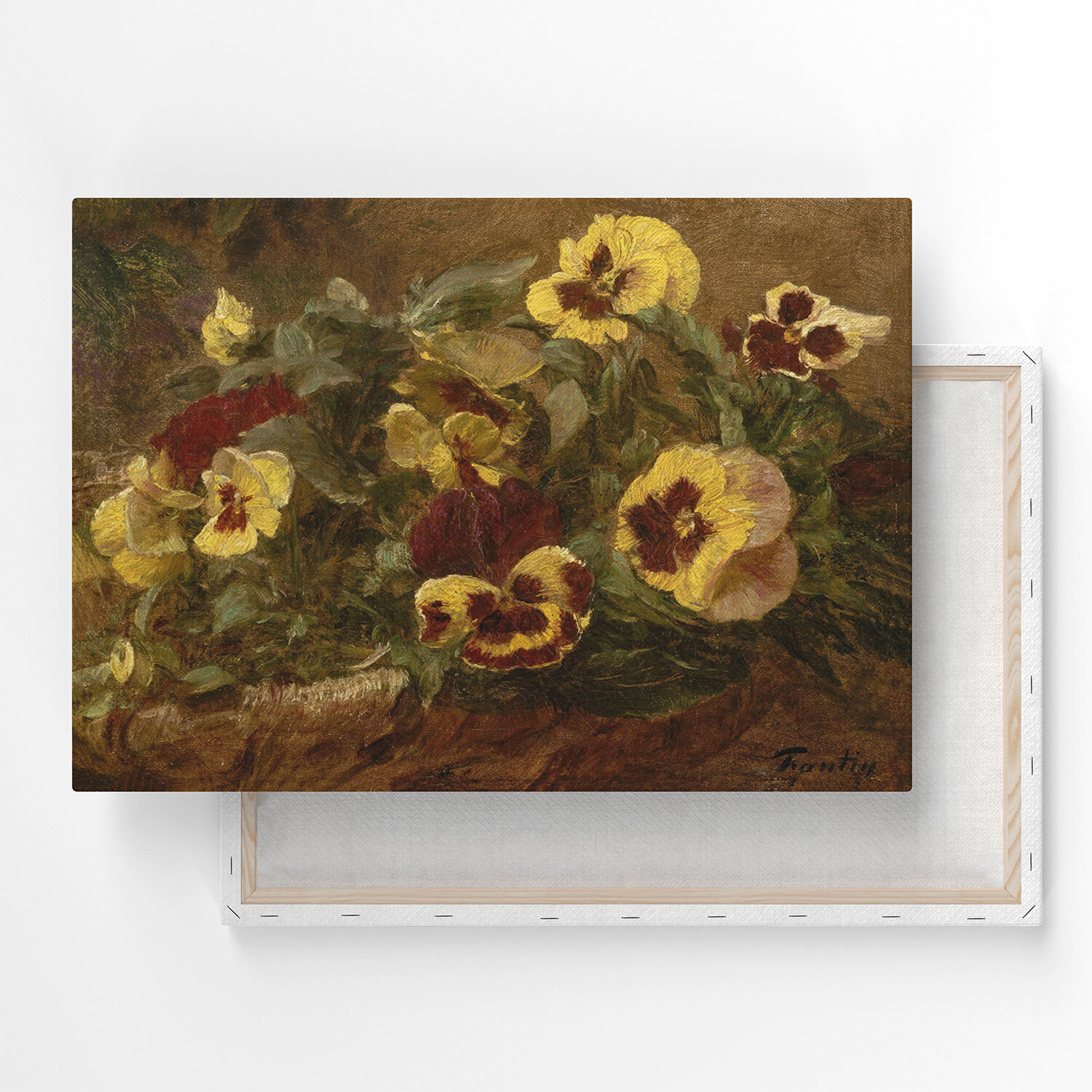 Картина на холсте, репродукция / Анри Фантен-Латур - Pansies / Размер 30 x 40 см