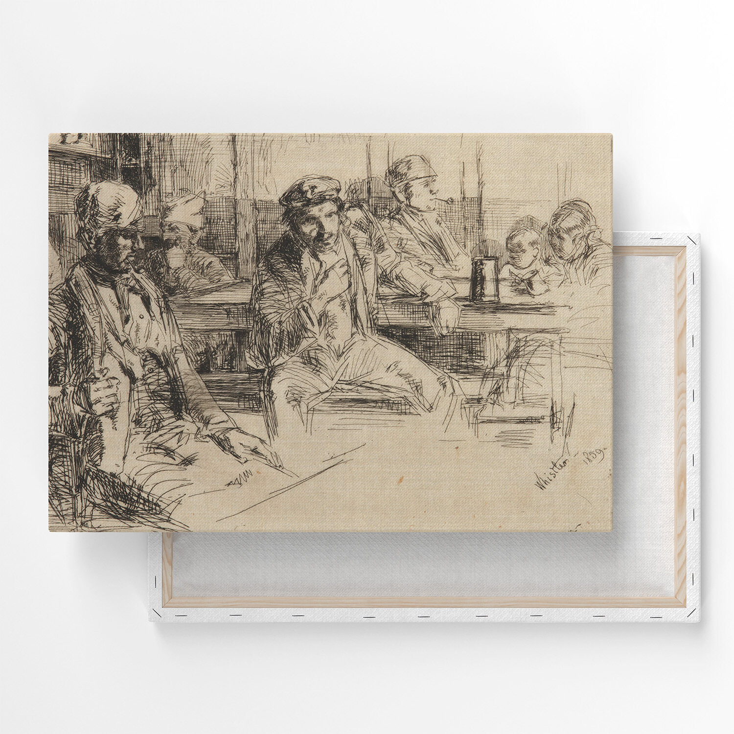 Картина на холсте, репродукция / James Whistler - Longshoremen / Джеймс Уистлер / Размер 80 x 106 см