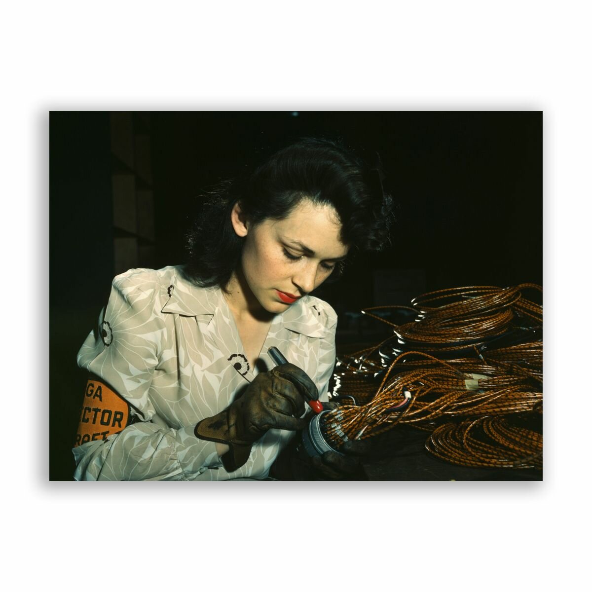 Постер, плакат на бумаге / Ретро фотографии американских рабочих. 1940 год / Размер 80 x 106 см