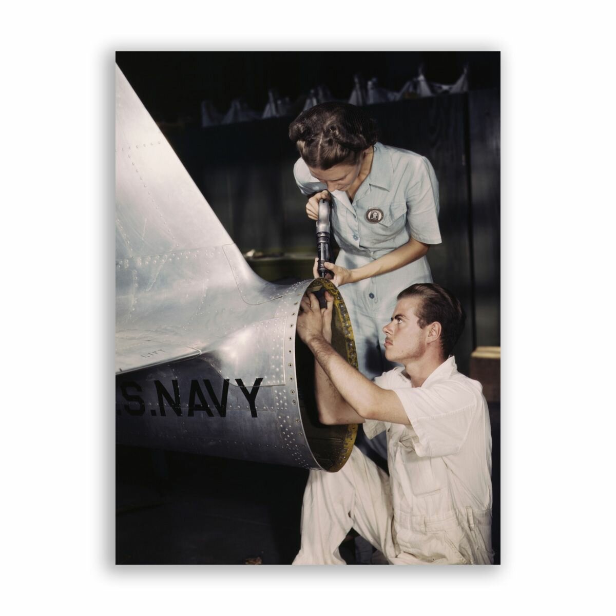 Постер, плакат на бумаге / Ретро фотографии американских рабочих. 1940 год / Размер 30 x 40 см