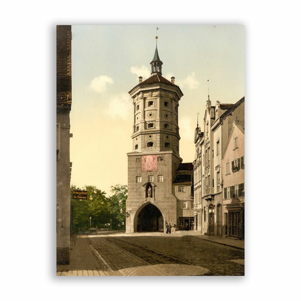 Постер, плакат на бумаге / Wertachbruckerthor, Augsburg, Bavaria, Germany / Размер 30 x 40 см