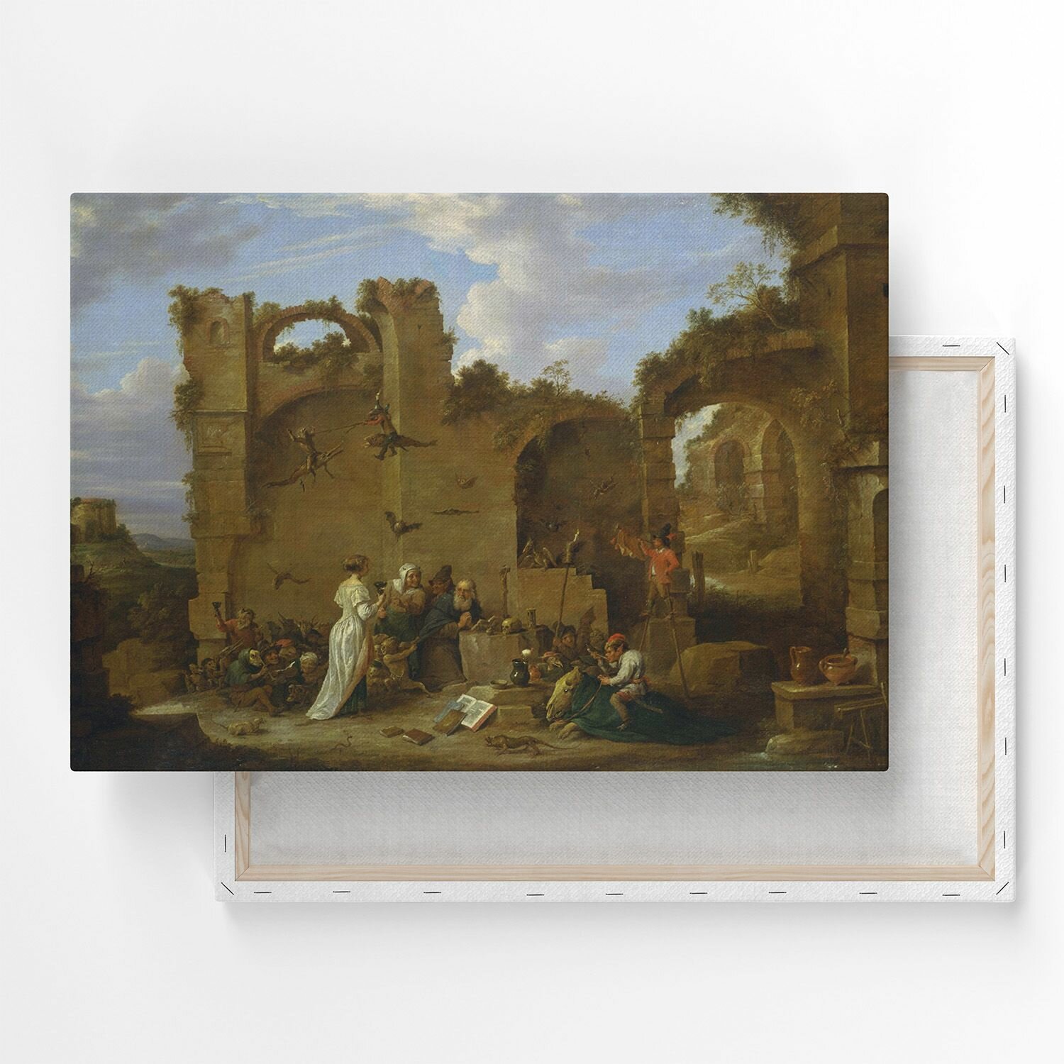 Картина на холсте, репродукция / Давид Тенирс Младший - The Temptation of St / Размер 60 x 80 см