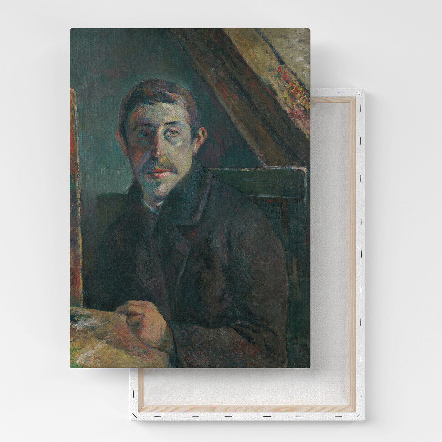 Картина на холсте, репродукция / Гоген Поль - Автопортрет / Размер 60 x 80 см