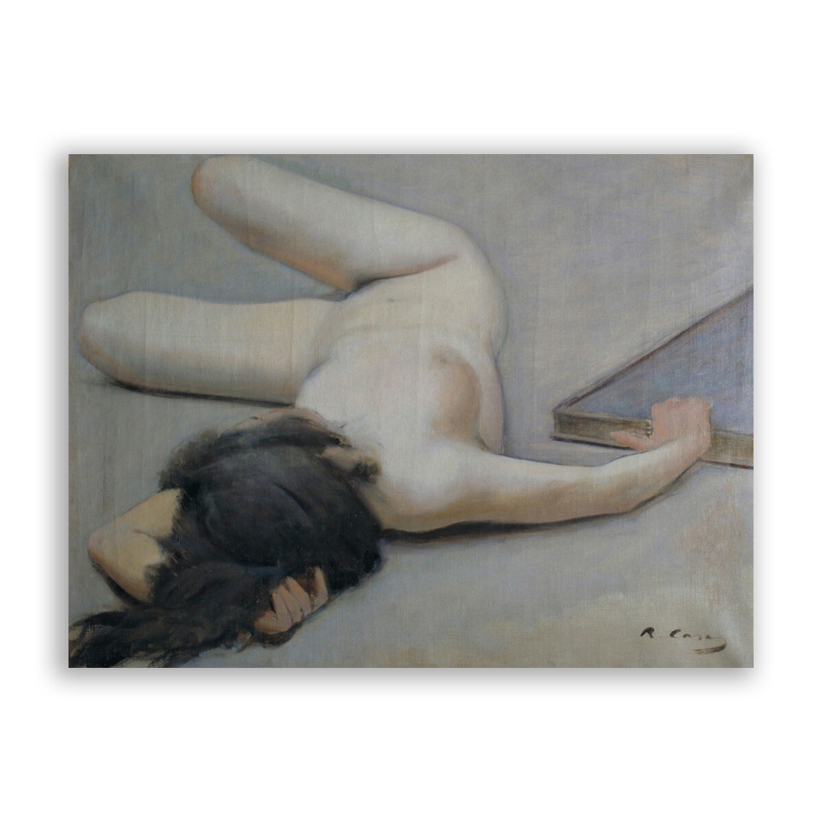 Картина на холсте, репродукция / Рамон Касас - Female Nude / Размер 30 x 40 см