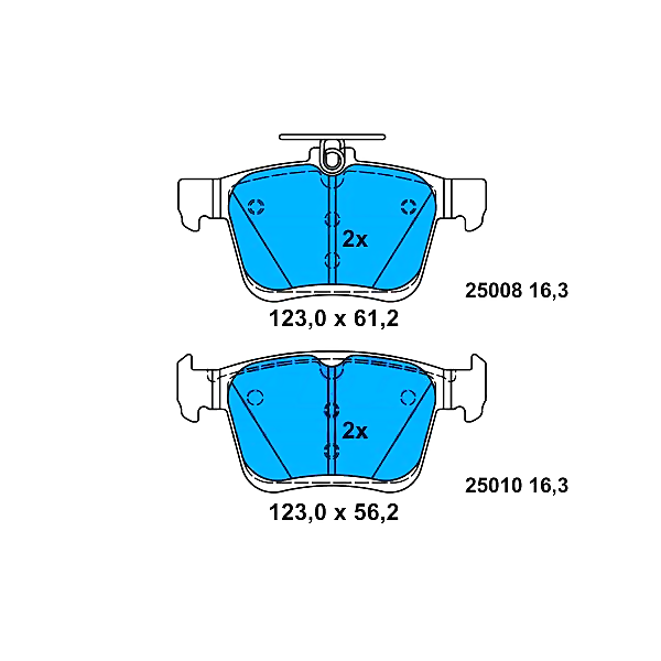 ATE 13.0460-7293.2 13.0460-7293.2 колодки дисковые задние\ Audi (Ауди) a3, VW Golf (Гольф) vII 1.2tsi-1.8tfsi / 2.0tdi