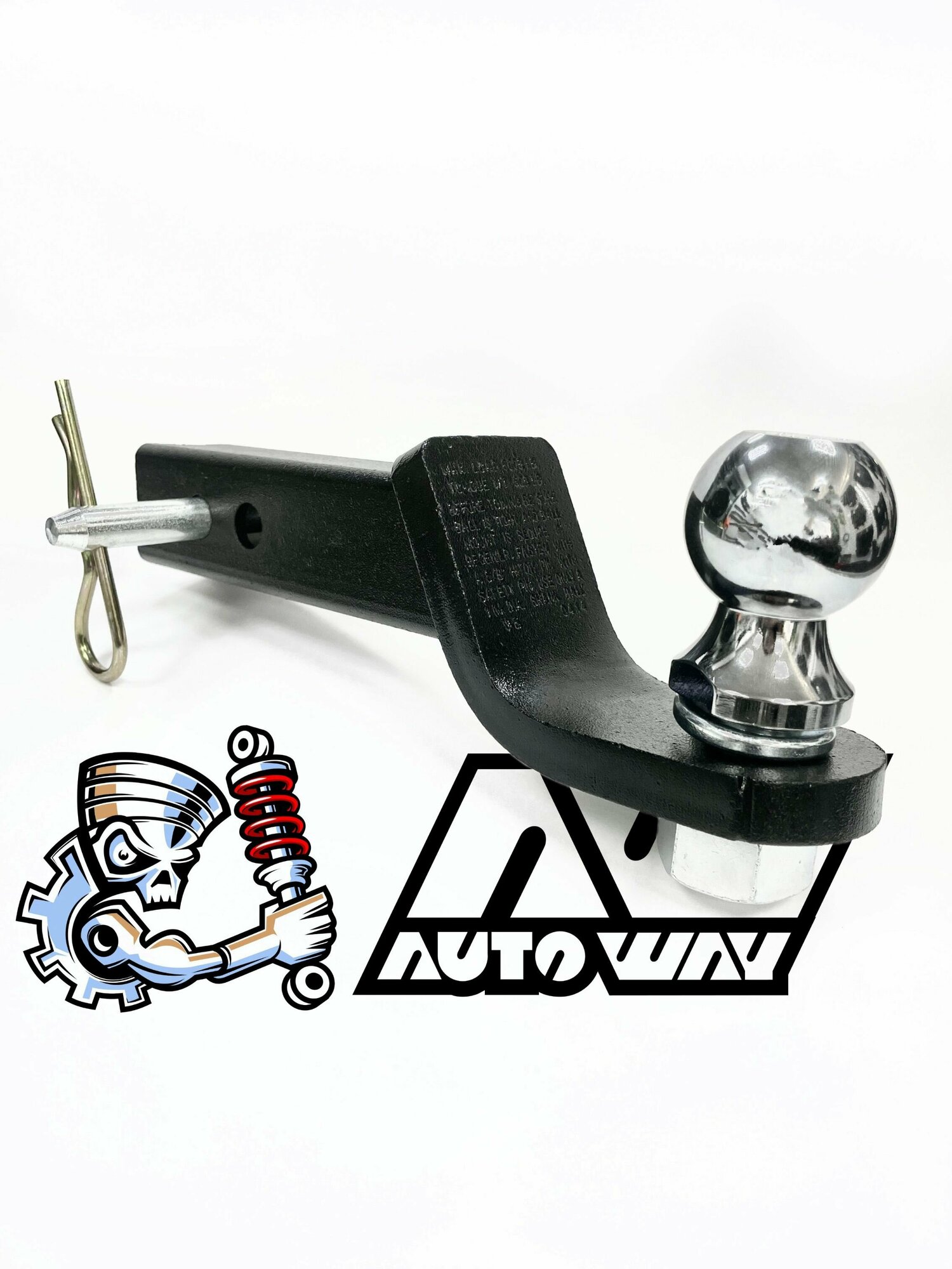 Универсальный фаркоп автомобильный квадрат черный с шаром 50х50мм